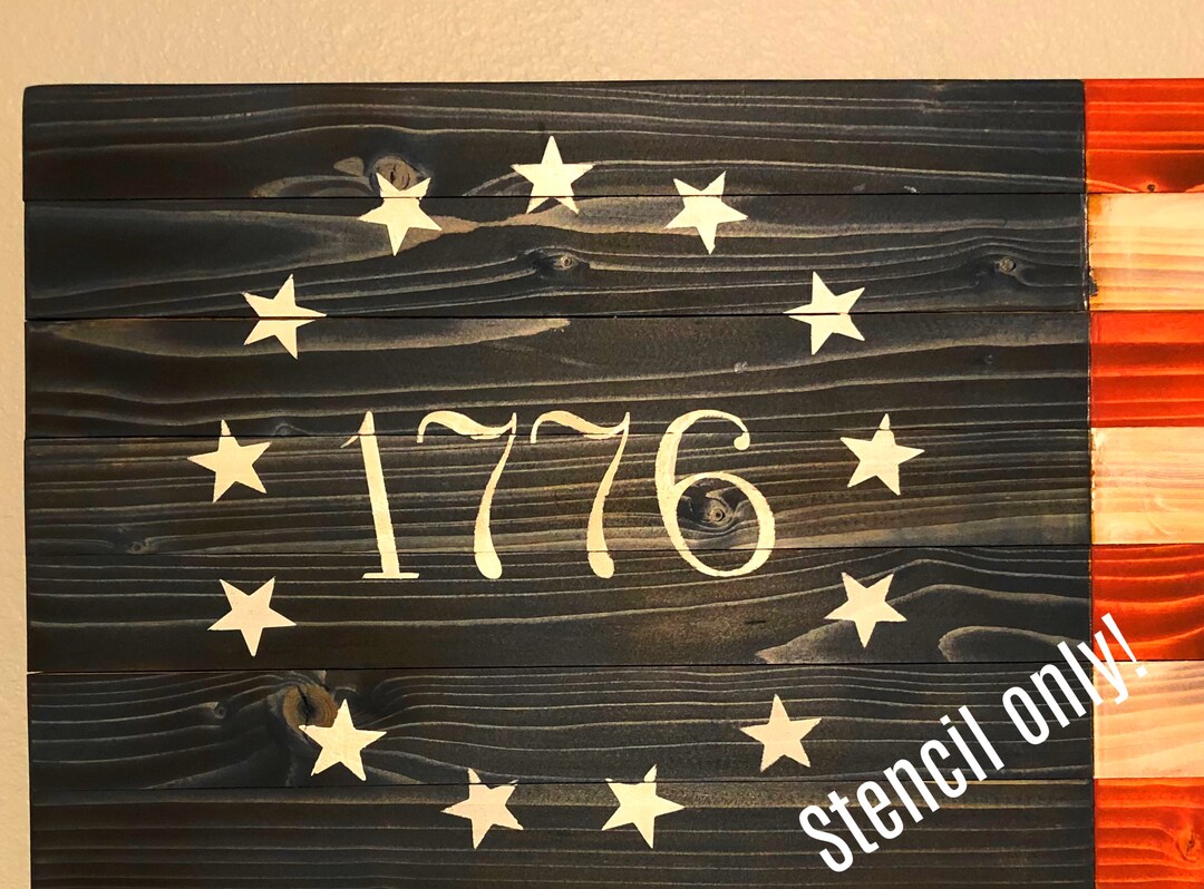 STENCIL, Colonial Stars 1776, 11"x11" Stencil, 5 Mil Stencil, NOT A ...