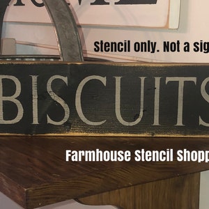 STENCIL, Biscuits, 12"x3.5", 5 Mil Stencil, NOT A SIGN - Etsy