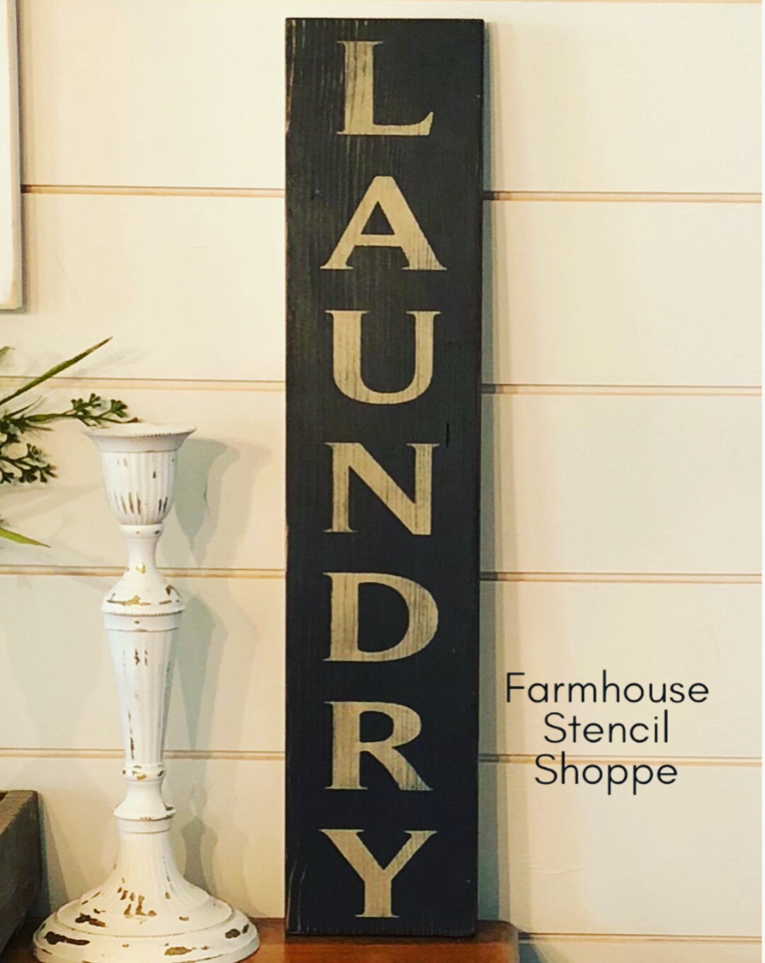 STENCIL, Vertical Laundry Stencil, 5"x24", Reusable Stencil, NOT A SIGN ...