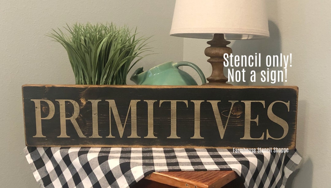 STENCIL - Primitives Stencil - 24"x5" - 5 Mil Reusable Stencil - NOT A ...