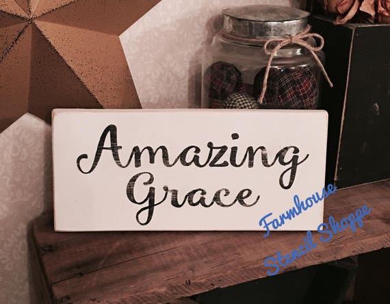 Amazing Grace Stencil 12x5.5 Reusable Stencil - Etsy