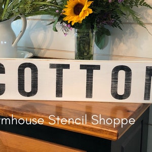 STENCIL, Cotton, 24"x5.5" Reusable Stencil, NOT A SIGN - Etsy