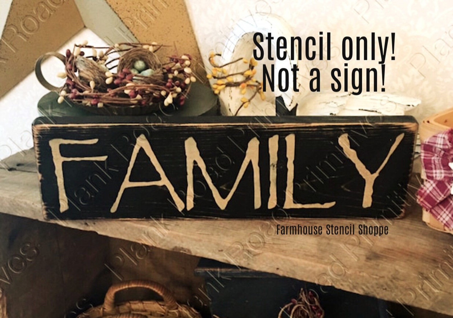 Family Stencil 12x3.5 Reusable Stencil Small - Etsy