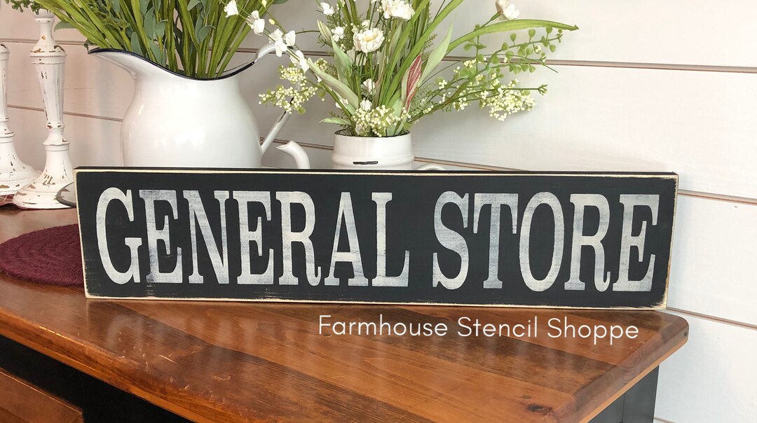 STENCIL, General Store Stencil, 24"x5.5", Reusable Stencil, NOT A SIGN ...