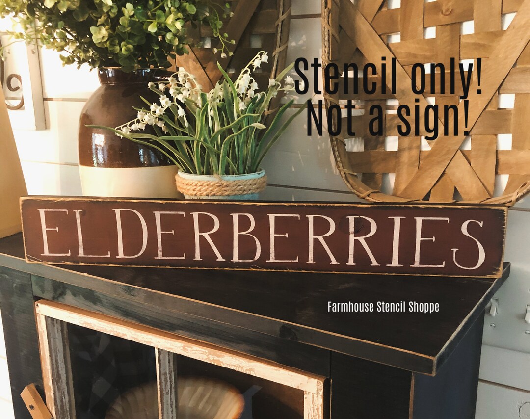 STENCIL - Elderberries - 24"x3.5", NOT A SIGN! - Etsy