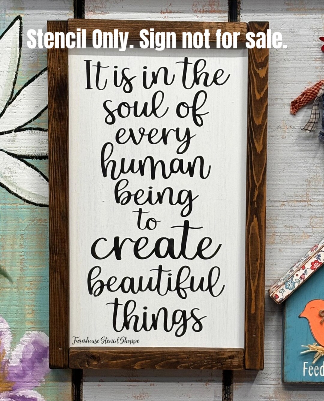 STENCIL - ...create Beautiful Things Stencil - 9"x16" - Reusable ...
