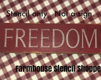 Freedom Stencil - Etsy