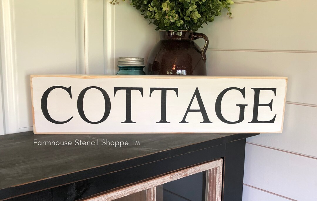 STENCIL, Cottage Stencil, 24"x5", Reusable Stencil, NOT A SIGN! - Etsy