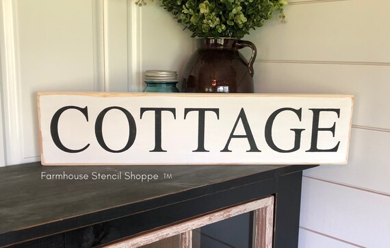 STENCIL Cottage Stencil 24x5 Reusable Stencil | Etsy
