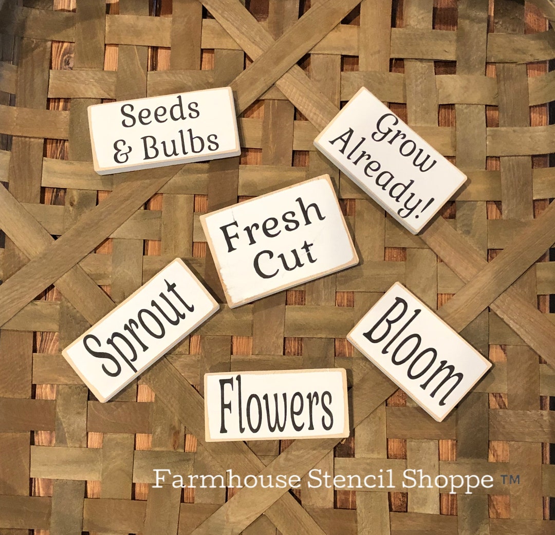 Spring Block Stencils, Set of 6, Small Stencils, Reusable Stencils, NOT ...