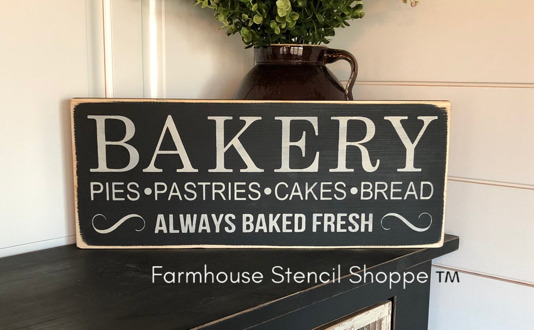 STENCIL, Bakery Pies Pastries Cakes Bread... Stencil, 18"x7", Reusable ...