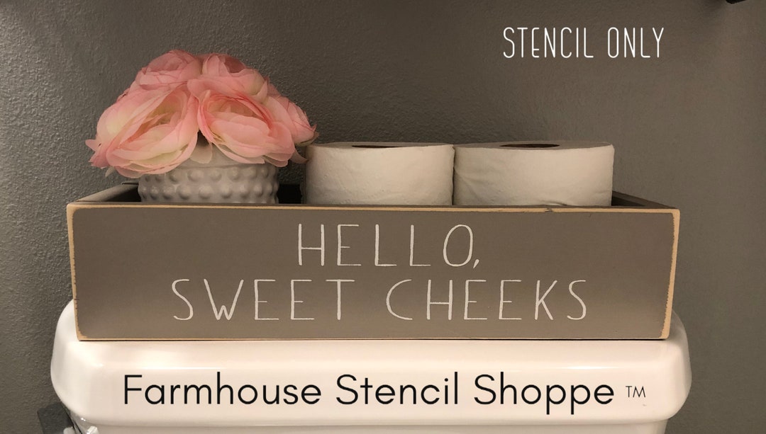 STENCIL, Hello Sweet Cheeks 12"x3.5", Reusable Stencil, NOT A SIGN - Etsy