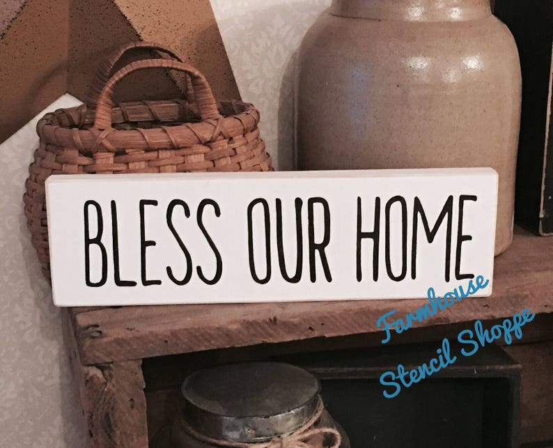 Bless Our Home Stencil 12x3.5 Reusable Stencil - Etsy