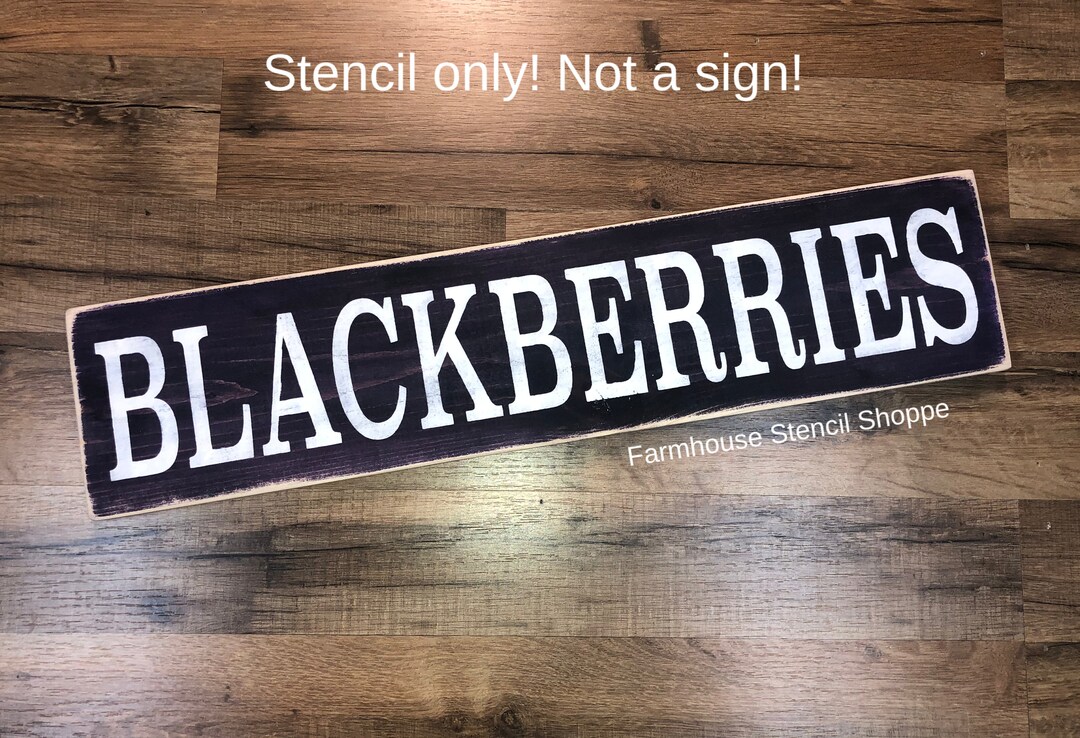 STENCIL Blackberries Stencil, 24"x5", Reusable 5 Mil Stencil, NOT A ...
