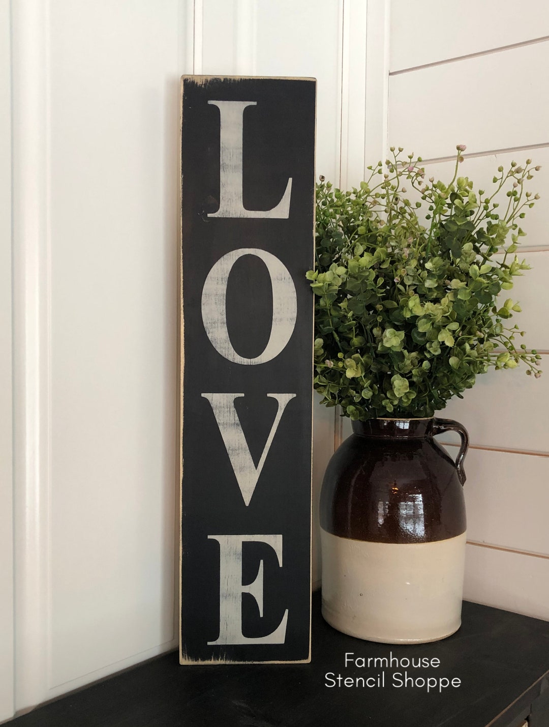 STENCIL, Vertical Love Stencil, 5" X 24", Reusable Stencil, NOT A SIGN ...