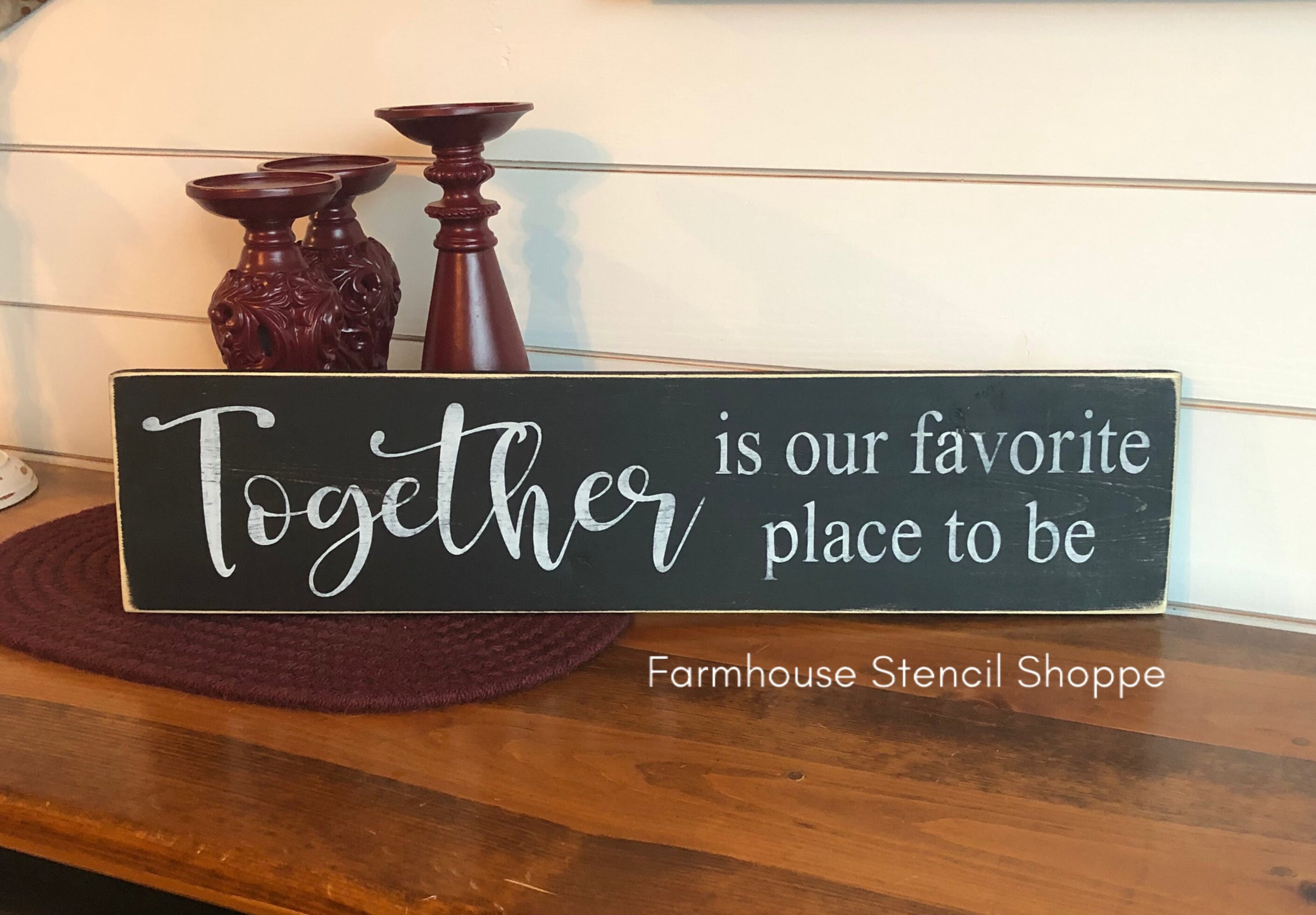 STENCIL Together is Our Favorite Place to Be 24 X - Etsy