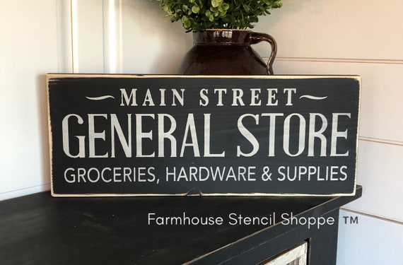 STENCIL General Store 18x7 Reusable Stencil - Etsy