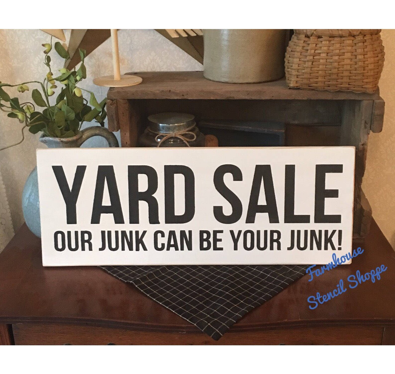 STENCIL Yard Sale Stencil Large 24x8 Reusable - Etsy