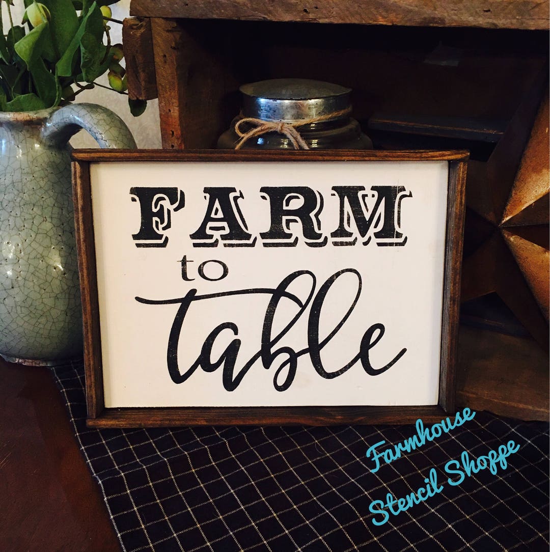 STENCIL, Farm to Table Stencil, 10"x8", Reusable Stencil, NOT A SIGN - Etsy