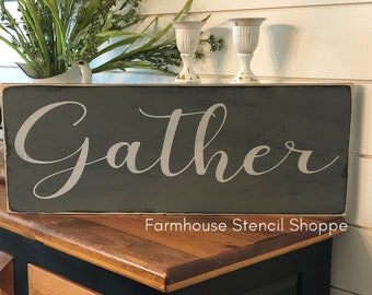 Gather Script Sign - Etsy
