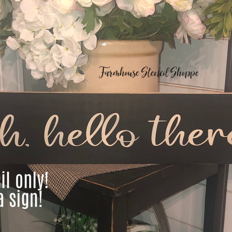 Hello Stencil - Etsy