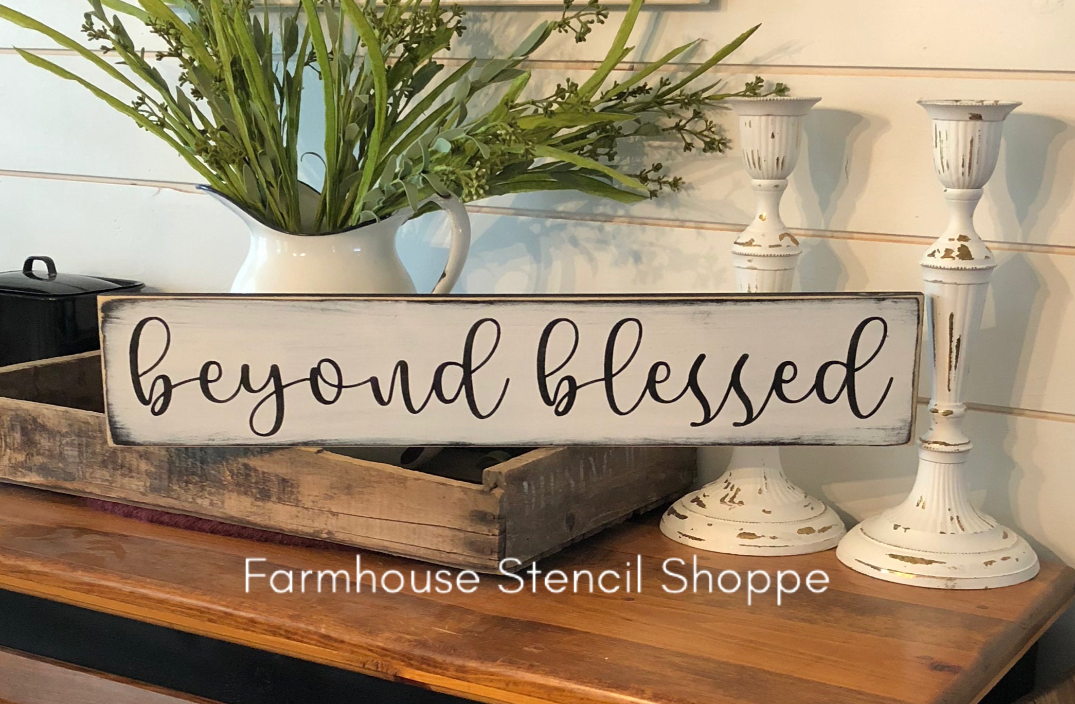 STENCIL, Beyond Blessed, 24"x4.5", Reusable Stencil, NOT A SIGN - Etsy