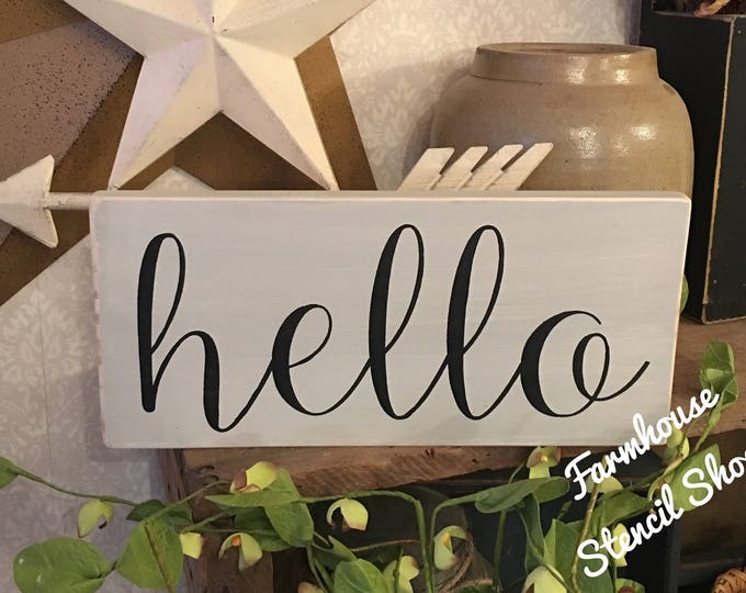 Hello Stencil, 12"x5.5", Reusable Stencil, NOT A SIGN - Etsy