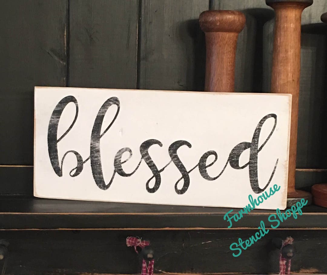 STENCIL, Blessed, 12x5.5, Reusable Stencil, NOT A SIGN - Etsy