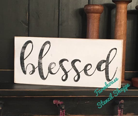 STENCIL Blessed 12x5.5 Reusable Stencil NOT A - Etsy