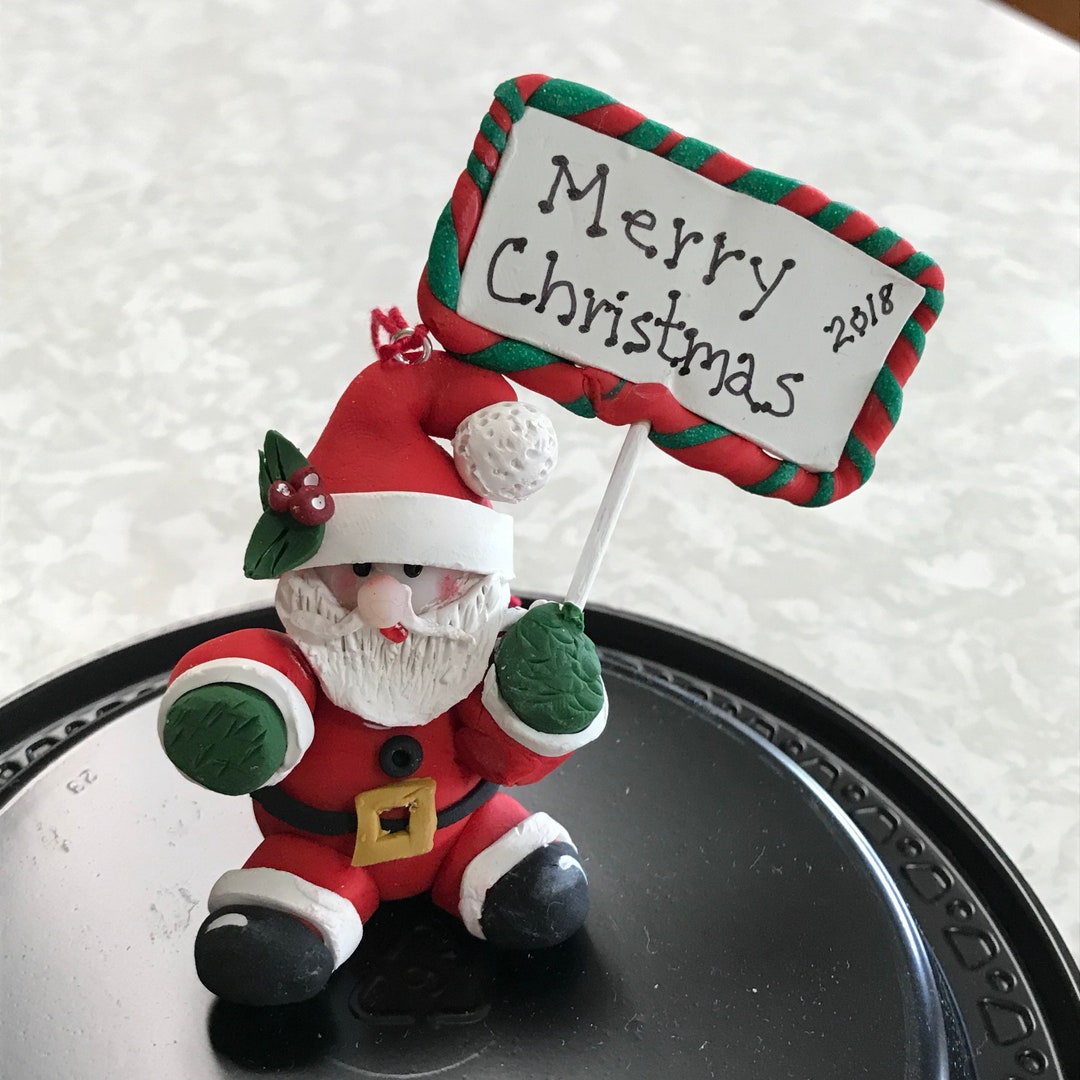 Santa and Banner - Etsy