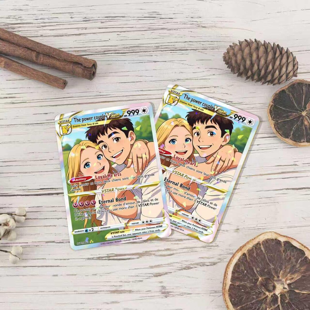 Custom Poke Anniversary Card, Personalized Poke Card for Couple ...