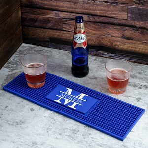 Bar Mat, Personalized Bar Mat for Home Bar Coffee Bartender Mat, Custom ...