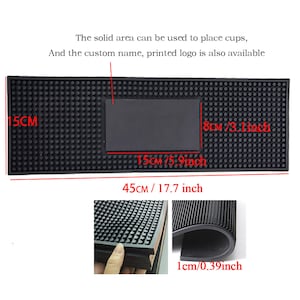 Bar Mat, Personalized Bar Mat for Home Bar Coffee Bartender Mat, Custom ...