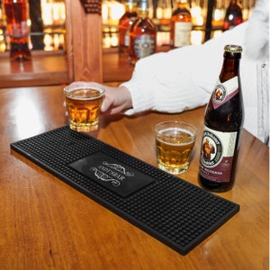 Fathers Day Gift Personalized Bar Mat Home Bar Idea Accessories ...