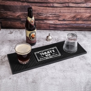 Personalised Bar Mat, Custom Bar Runner, Home Bar Pub Accessories Art ...