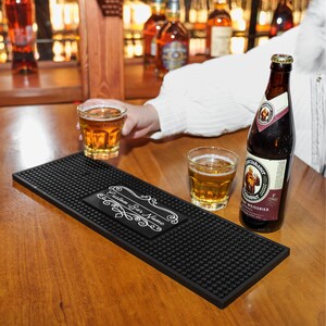 Custom Bar Mat, Home Bar Idea Accessories Bartender Mat Present Beer ...