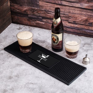 Custom Bar Mat, Personalized Home Bar Coffee Bartender Mat Present ...