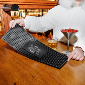 Fathers Day Gift Personalized Bar Mat Home Bar Idea Accessories ...