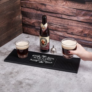 Fathers Day Gift, Custom Bar Mat Home Bar Idea Accessories Bartender ...