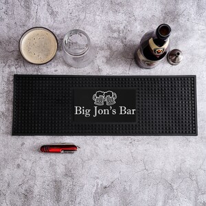 Custom Bar Mat, Personalized Home Bar Coffee Bartender Mat Present ...