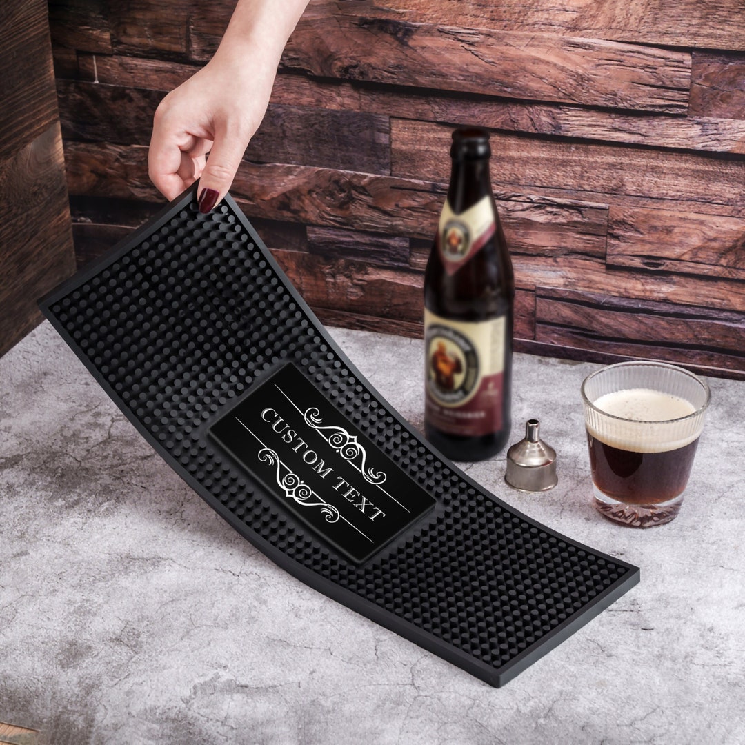 Bar Mat, Personalized Home Bar Coffee Bartender Mat Present, Custom ...