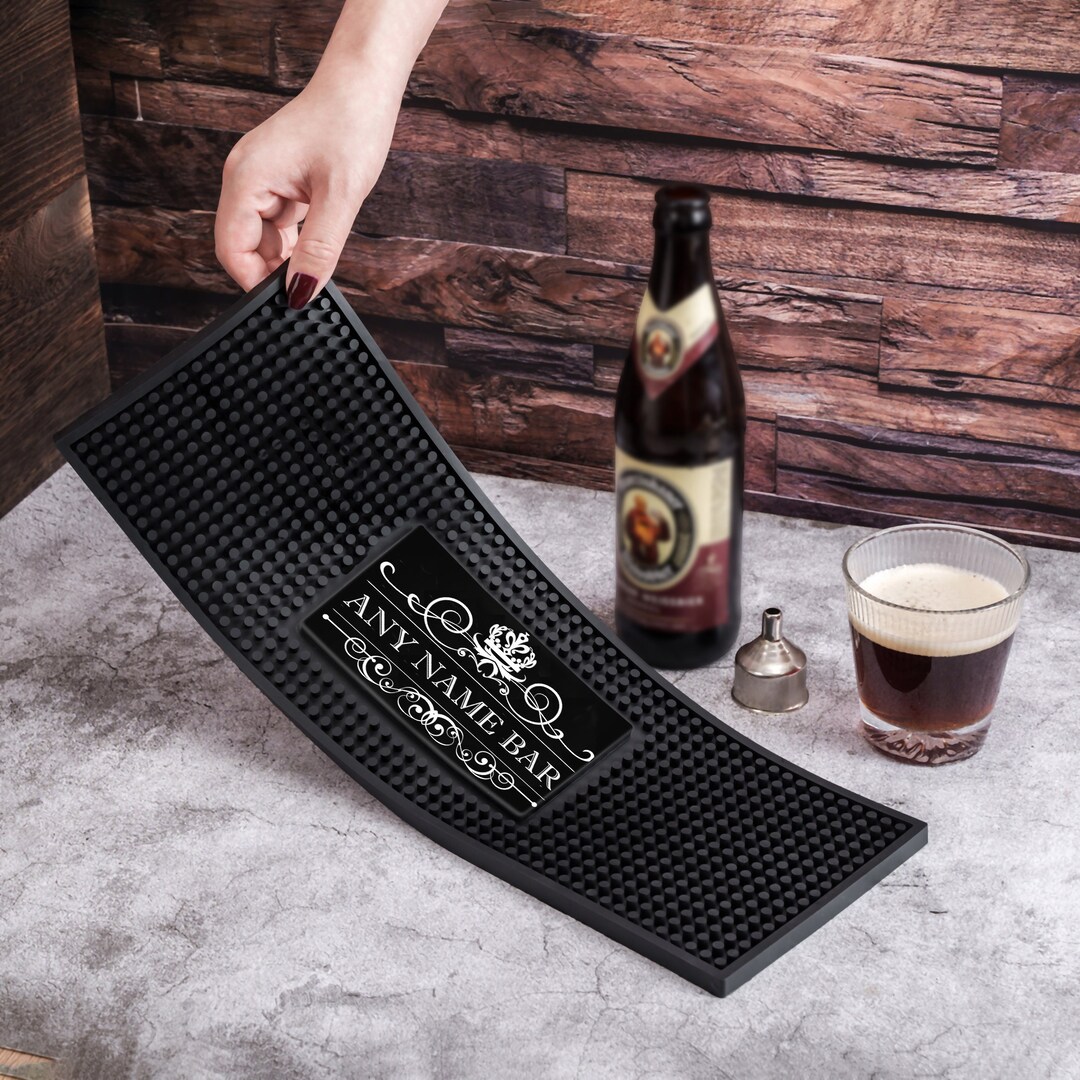 Custom Bar Mat Home Bar Idea Accessories Bartender Mat Present Beer ...