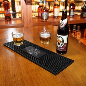 Fathers Day Gift Personalized Bar Mat Home Bar Idea Accessories ...