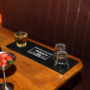 Personalised Bar Mat, Custom Bar Runner, Home Bar Pub Accessories Art ...