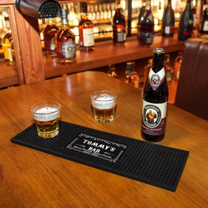 Personalised Bar Mat, Custom Bar Runner, Home Bar Pub Accessories Art ...