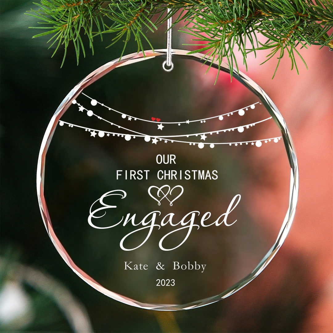 Engaged Christmas Ornament, Crystal Christmas Tree Decoration ...