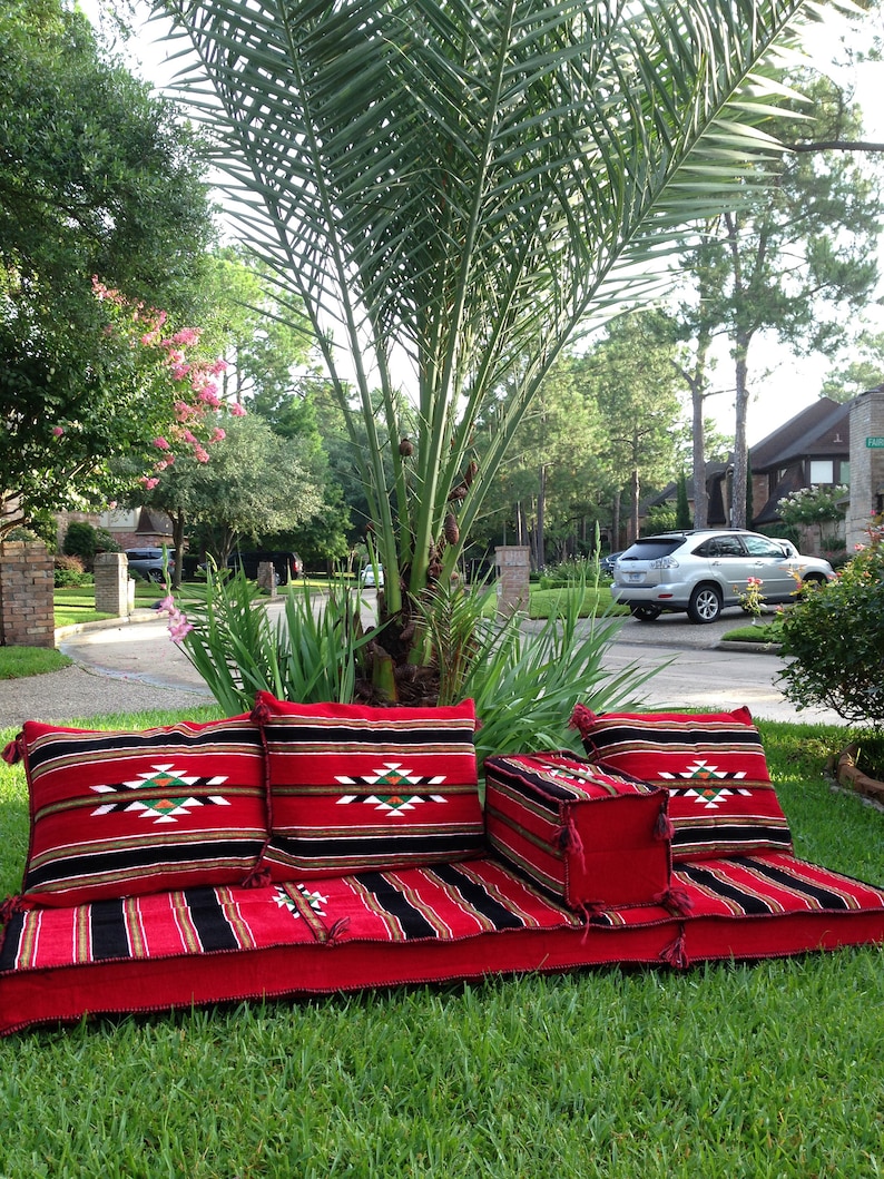 Traditional Red Arabic Majlis Diwan Jalsa 2 Meter Set Foam - Etsy