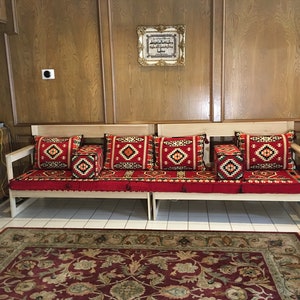 3m Kilim Red Orange Tulip Arabic Majlis Jalsa Set Floor - Etsy