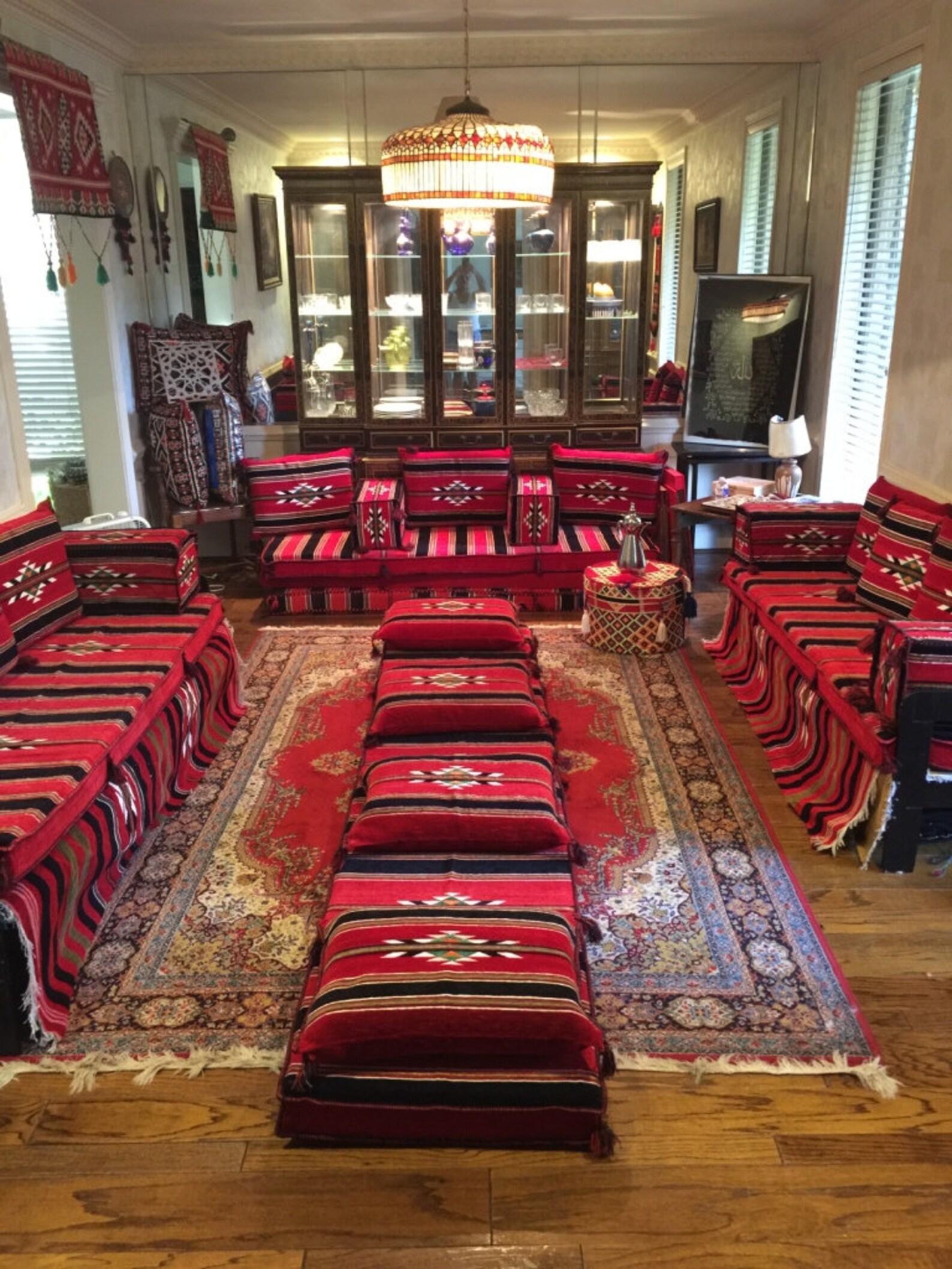 Traditional Red Arabic Majlis Diwan Jalsa 2 Meter Set Foam - Etsy