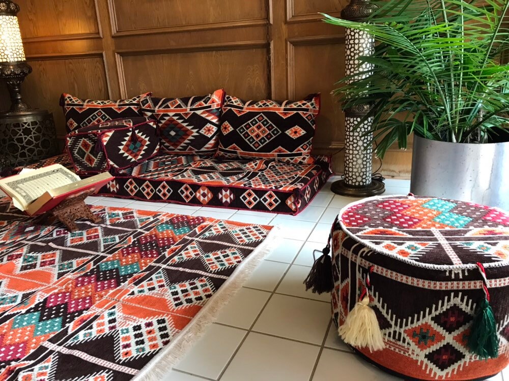 Arabesque Tulip Arabic Diwan Majlis Jalsa Floor Seating Sofa 2 | Etsy